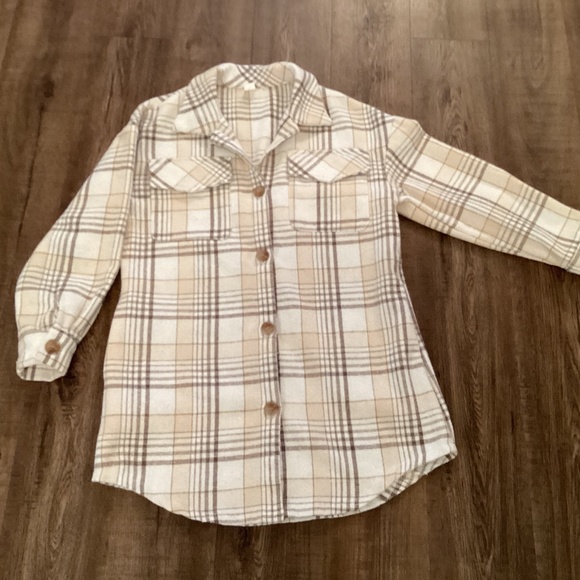 SHEIN | Jackets & Coats | Girls Shein Plaid Shacket | Poshmark